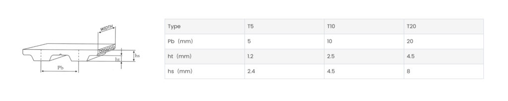 Timing Belt Tooth Profile and Pitch