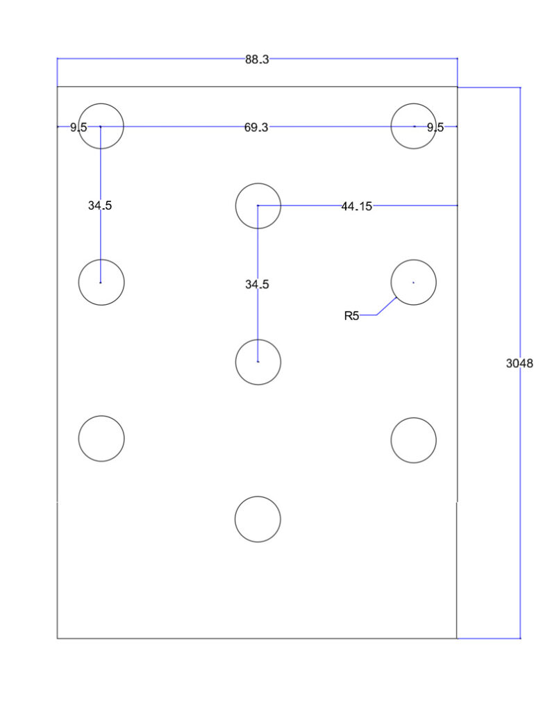 Desenho de correia transportadora perfurada a partir de foto | Puteken